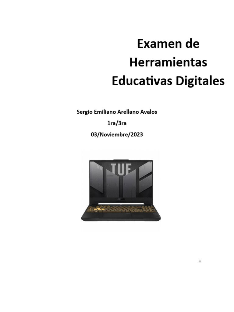 Examen Tics 1 | PDF | Ingeniería Informática | Plataformas de videojuegos