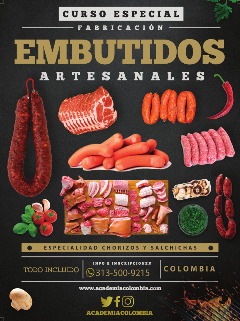 Guia Curso de Embutidos Teoria y Formulas | PDF | Carne | Alimentos
