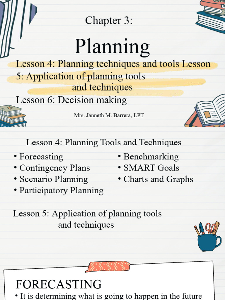Chapter 3 - Lessons 4,5,6 | PDF | Forecasting | Decision Making