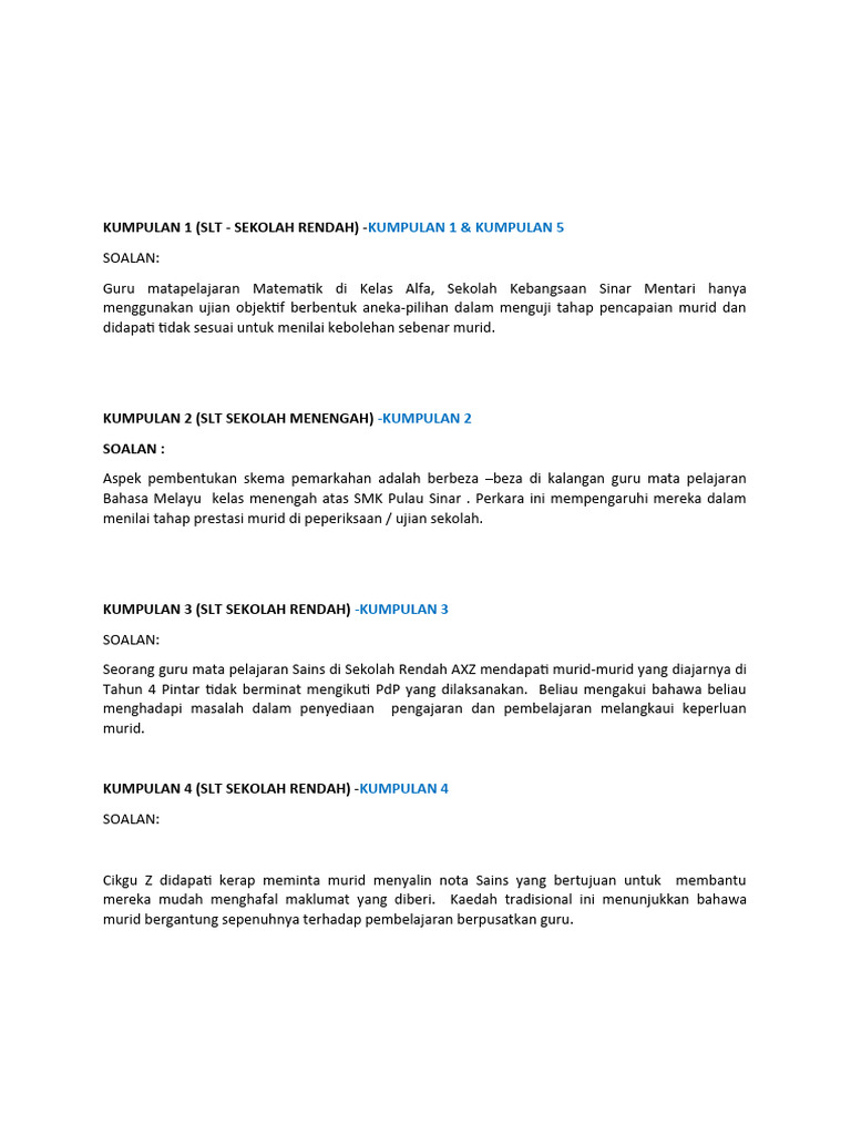 Soalan Aktiviti Simulasi Bimbingan Instruksional SMKKM | PDF