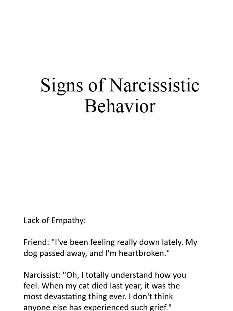 Signs of Narcis-WPS Office | PDF | Behavioural Sciences | Psychological Concepts