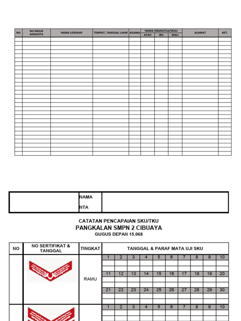 Buku Induk Anggota | PDF