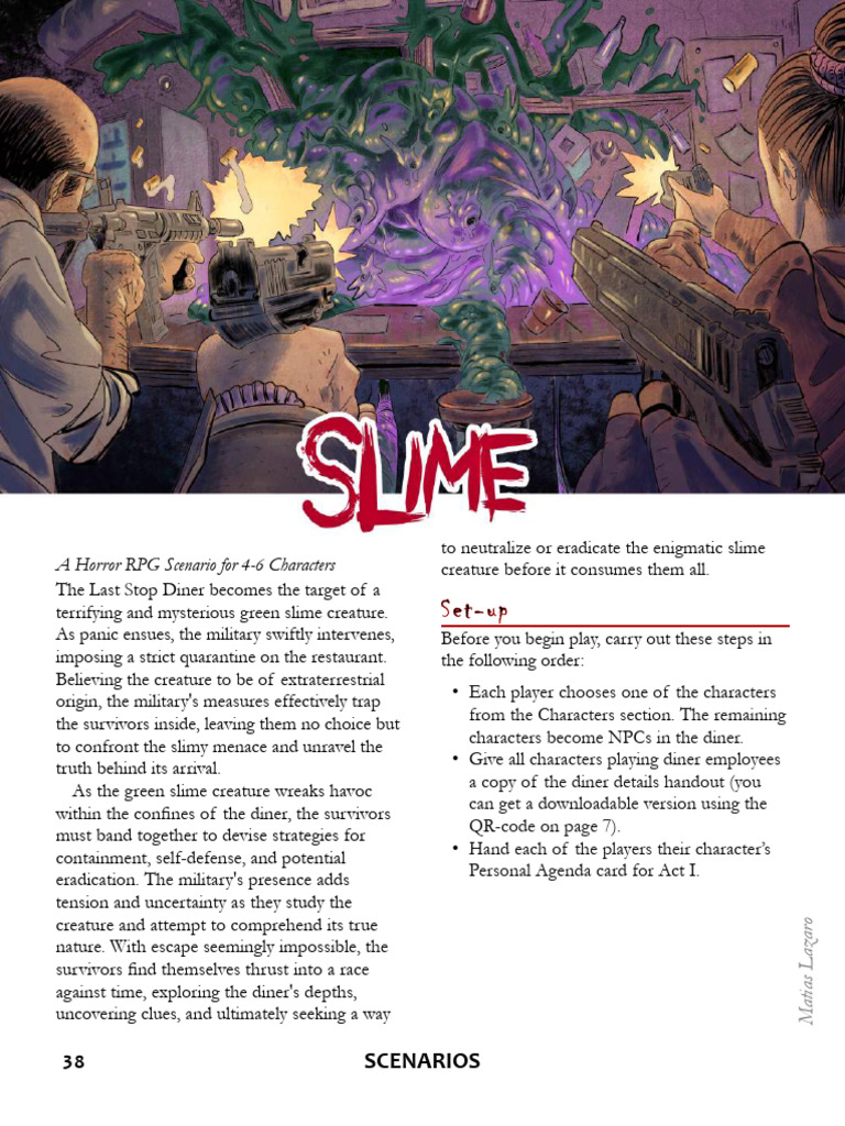Horror RPG: Slime Creature Scenario | PDF