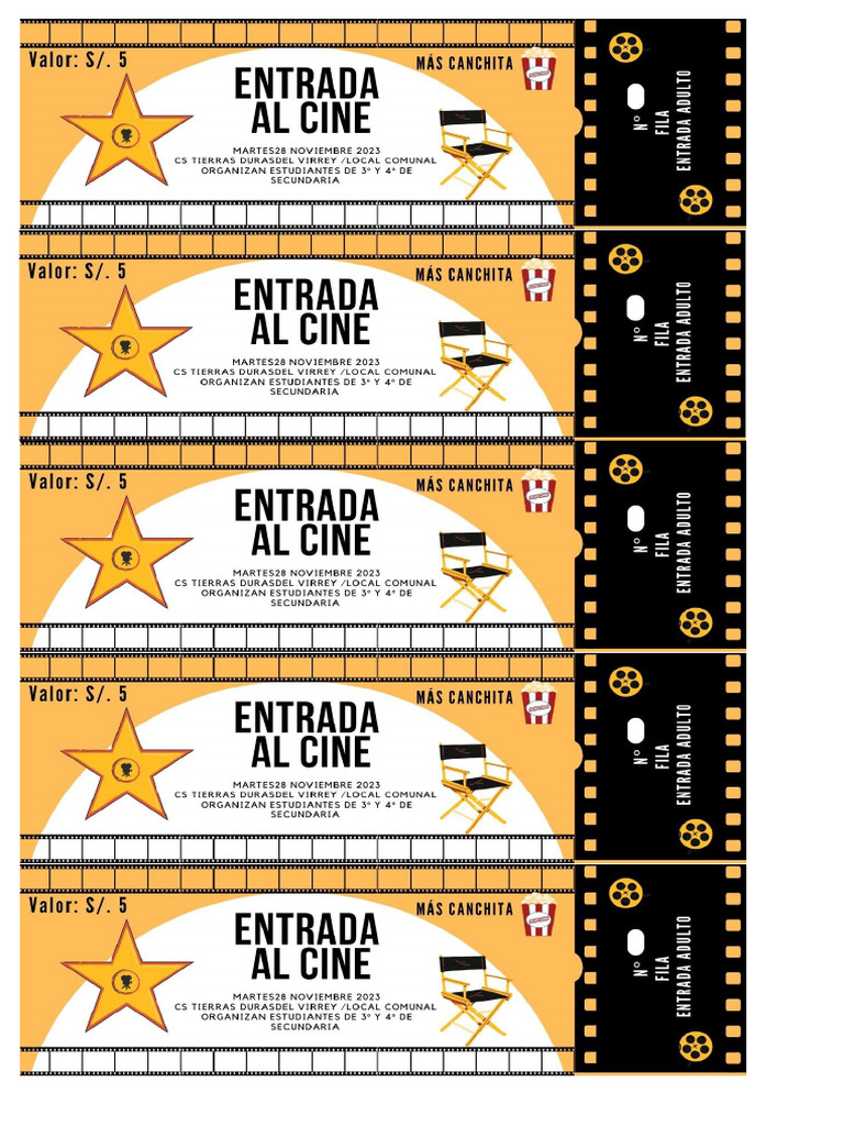 Entrada de Cine | PDF