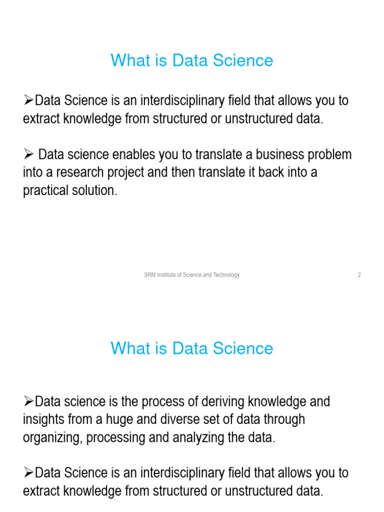 Unit 1 - DS | PDF | Data Science | Sensitivity And Specificity