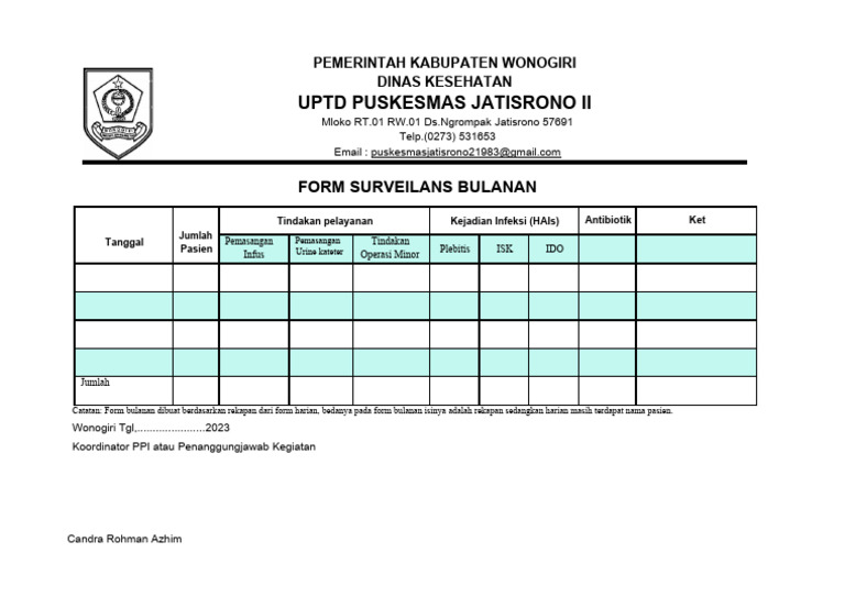 Form Pengumpulan Data PPI Bulanan | PDF