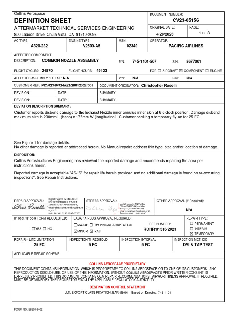 CV23 05156 Repair | PDF | Aviation