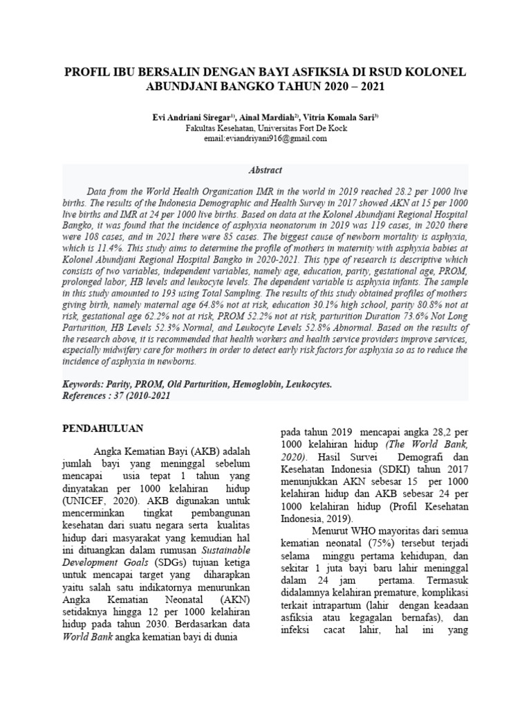 Jurnal Evi | PDF | Childbirth | Mother