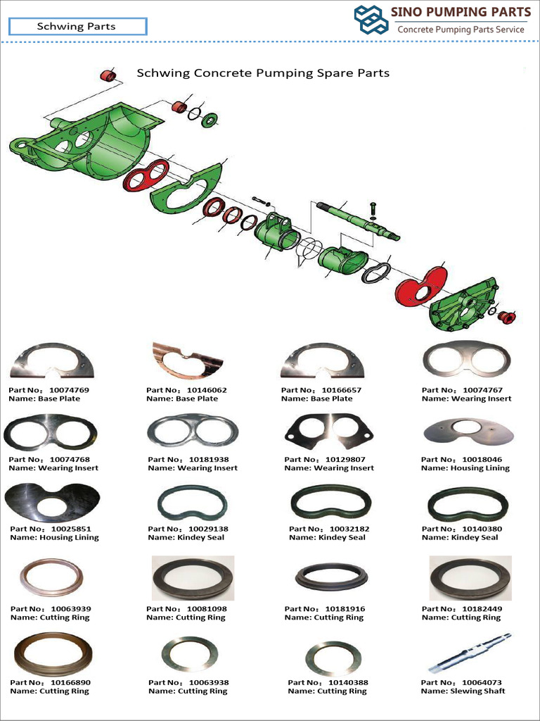 Schwing Concrete Pump Spare Parts | PDF | Pump | Engines