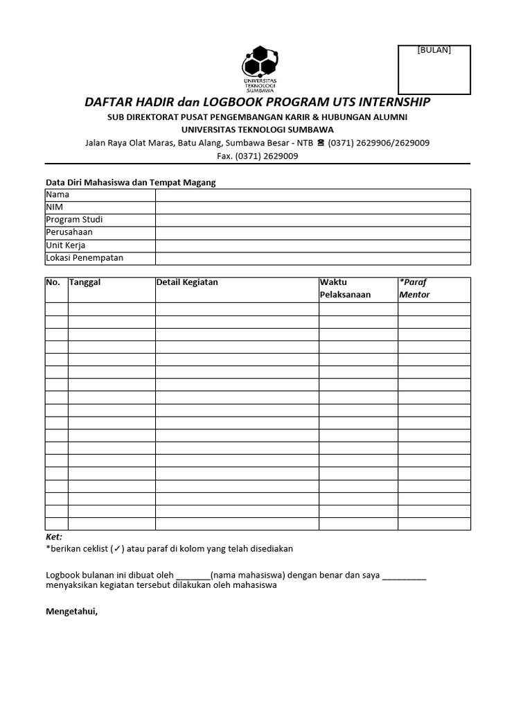 Log Book Daily MBKM Rev 02 | PDF | Teknologi & Rekayasa