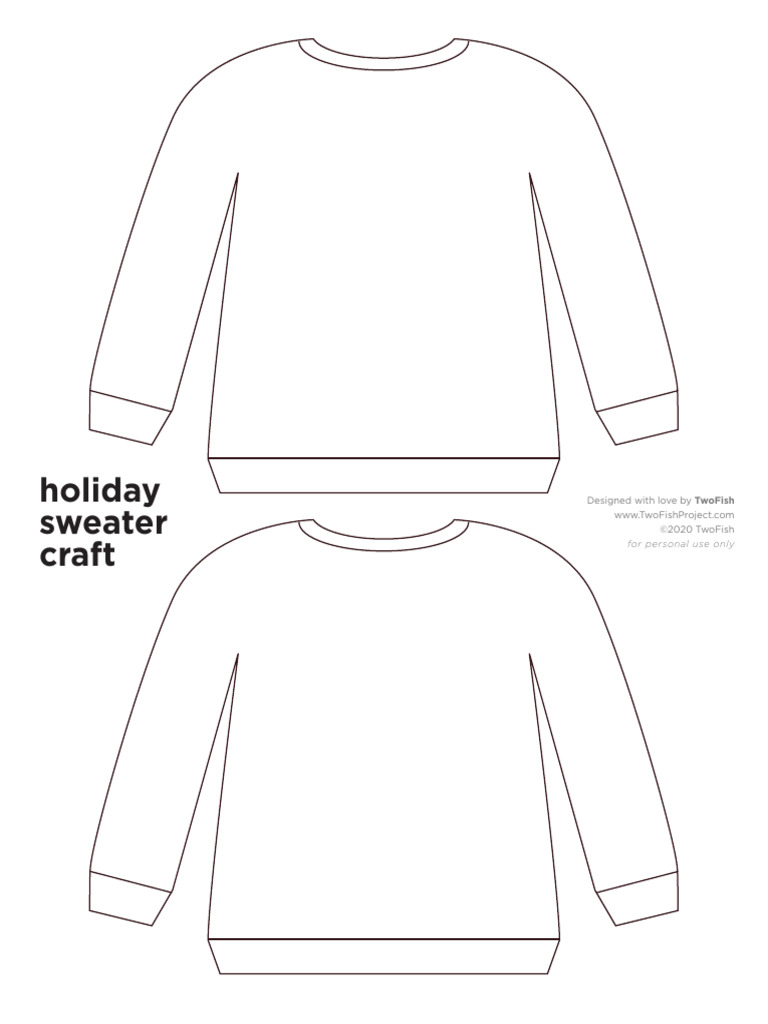 Holiday Sweater Craft: Designed With Love by ©2020 Twofish | PDF