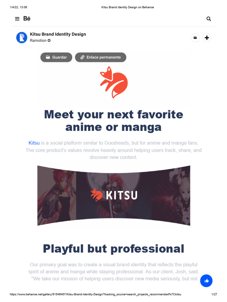 MODELO DE DISEÑO - Kitsu Brand Identity Design On Behance | PDF ...