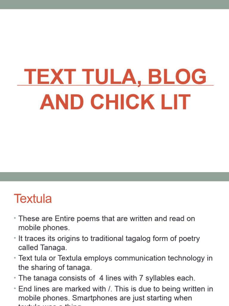 8 Text Tula Blog and Chick Lit | PDF | Blog
