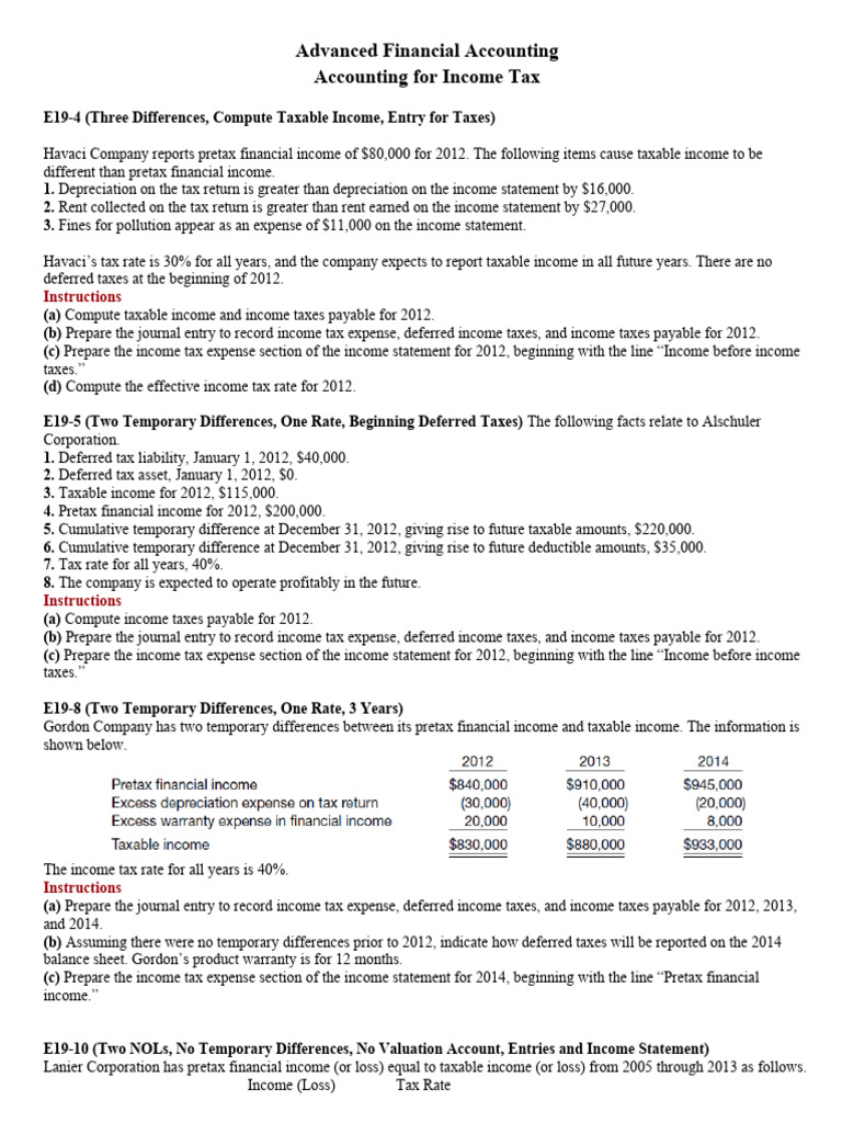 Accounting For Tax | PDF | Deferred Tax | Tax Expense