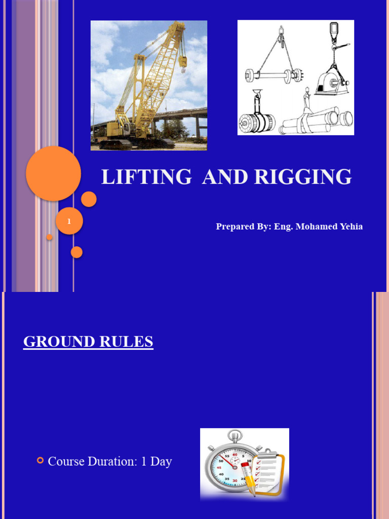 Lifting and Rigging Course | PDF | Crane (Machine) | Manufactured Goods