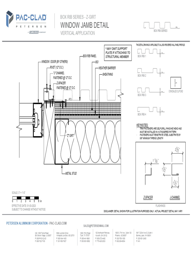 Box Rib Series Vertical ZGirt Window Jamb | PDF | Components ...
