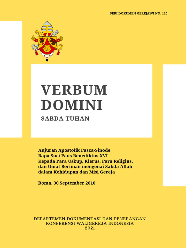 Seri Dokumen Gerejawi No 125 VERBUM DOMINI | PDF