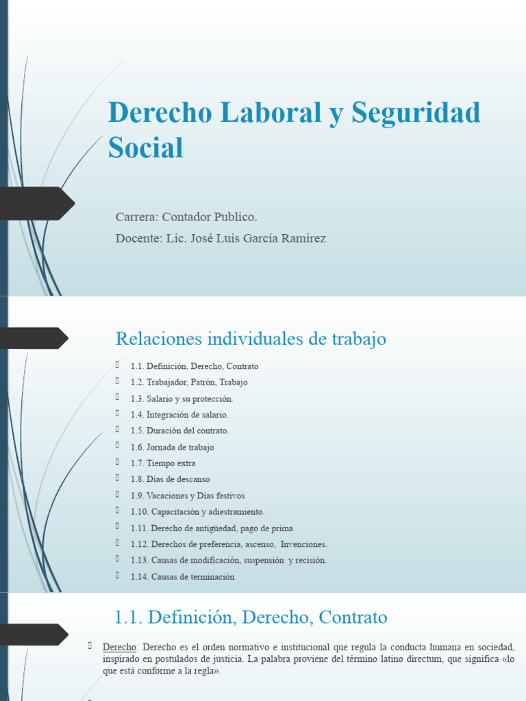 Unidad 1. Derecho Laboral y Seguridad Social | Descargar gratis PDF | Derecho laboral | Salario