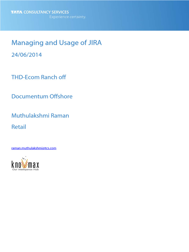 Managing And Usage Of Jira Pdf Agile Software Development Computing