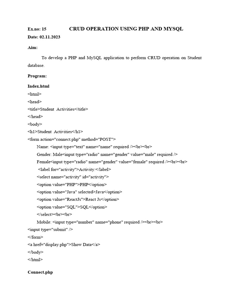 Crud | PDF | Databases | Database Index