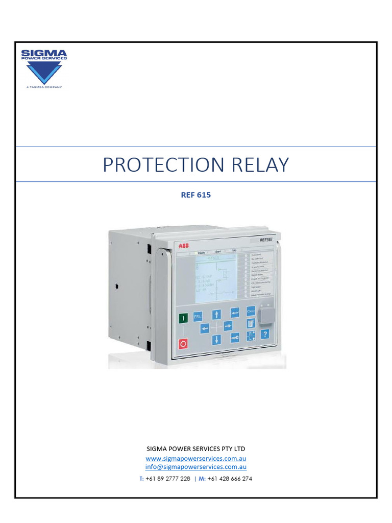 SUB U - T1-Protection Relay Report | PDF | Relay | Electrical Substation