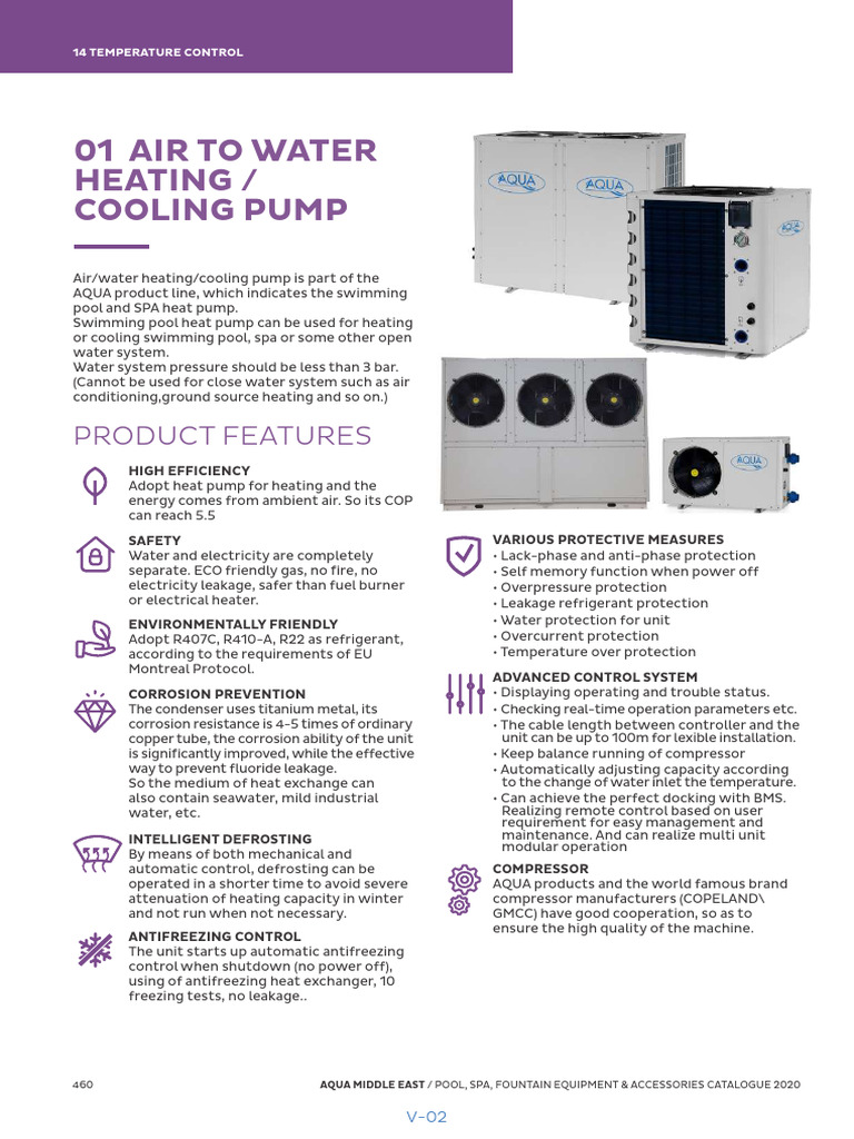 POOL EQUIPMENT CATALOGUE Side Discharge - V.HEAT PUMP | PDF | Heat Pump | Heat Exchanger