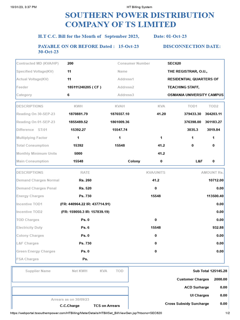 HT Bill Summary for September 2023 | PDF | Economies | Electromagnetism
