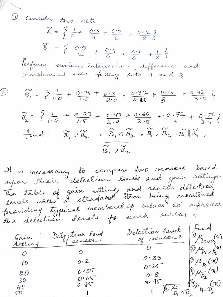 Examples of Fuzzy Operation | PDF