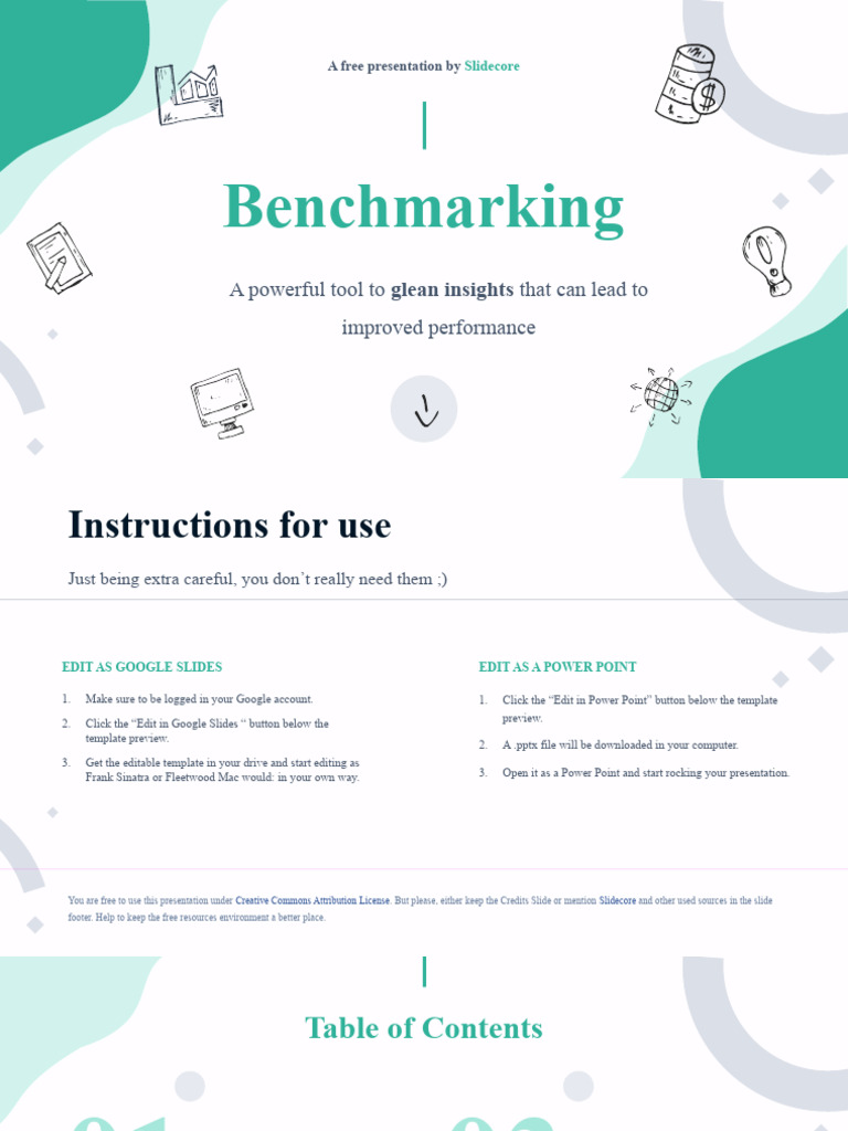 Benchmark Free Template by Slidecore Klehd8 | PDF | Benchmarking | Swot ...