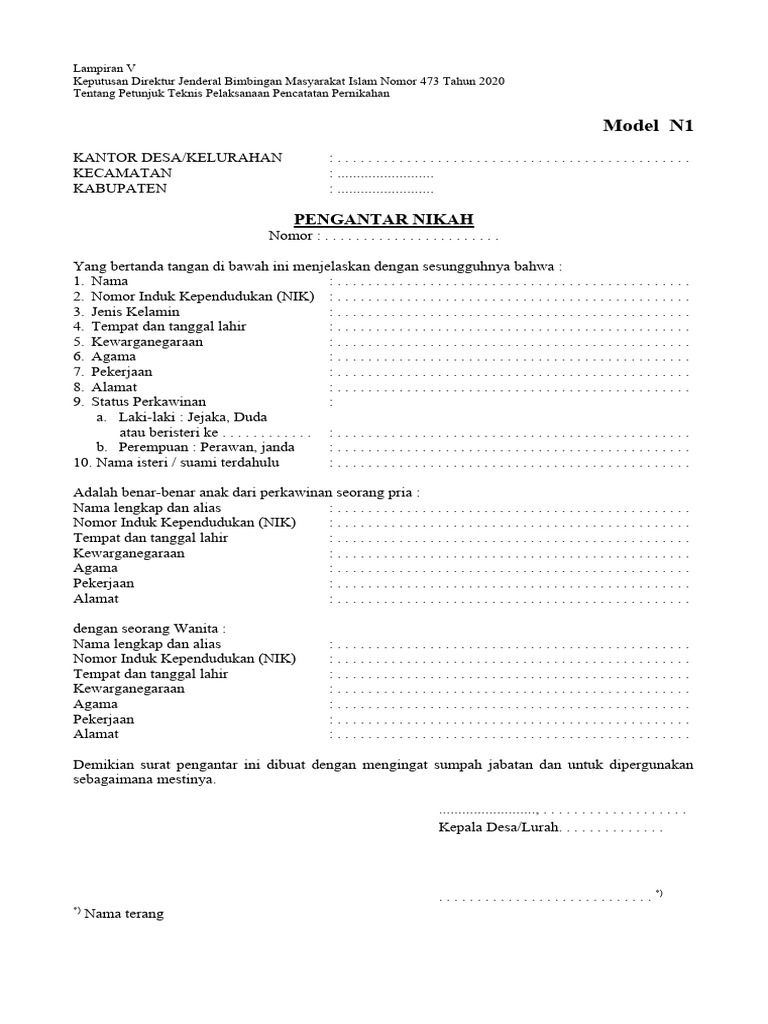 Blangko N1 - N8 | PDF