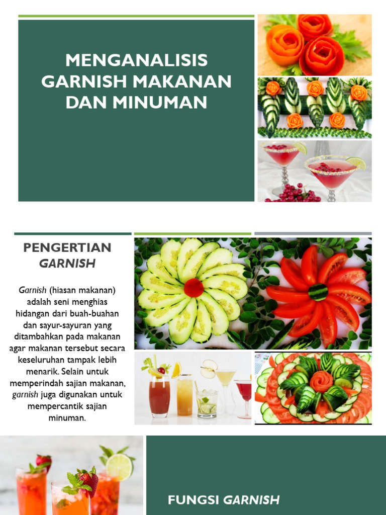 Menganalisis Garnish Makanan Dan Minuman | PDF