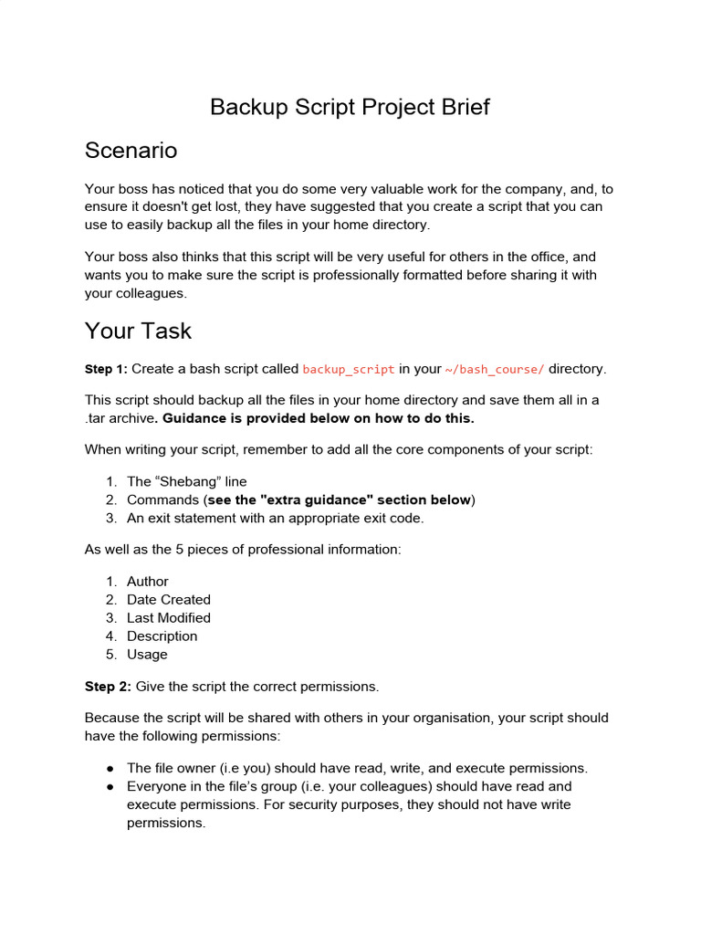 Bash Tar Backup Script Guide | PDF | Information Retrieval | Software Engineering