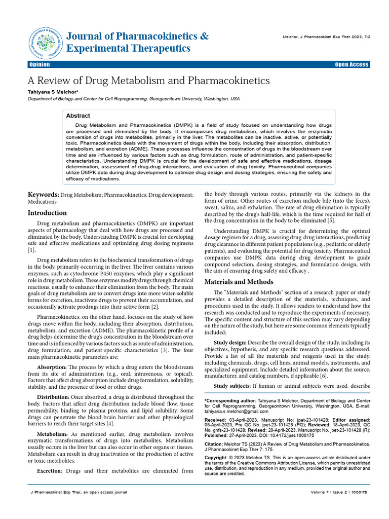 a-review-of-drug-metabolism-and-pharmacokinetics | PDF ...