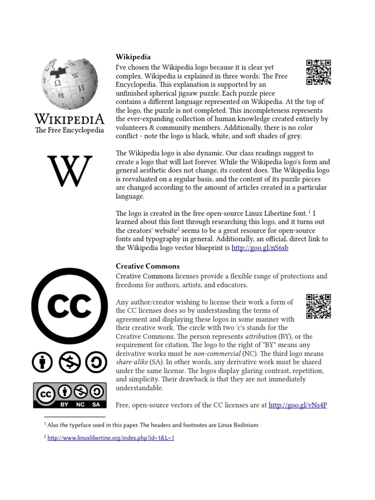 Wikipedia & Creative Commons Logos | PDF | Creative Commons | Wikipedia