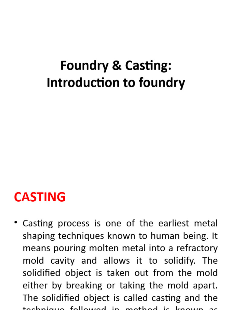 Casting | PDF | Casting | Foundry