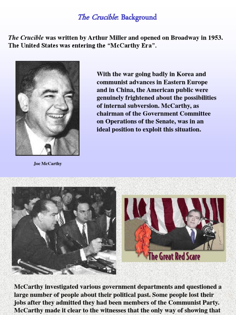 Violence and Hysteria in The Crucible | PDF | Mc Carthyism | Violence