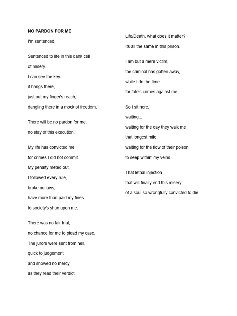 Declamation - No Pardon For Me | PDF