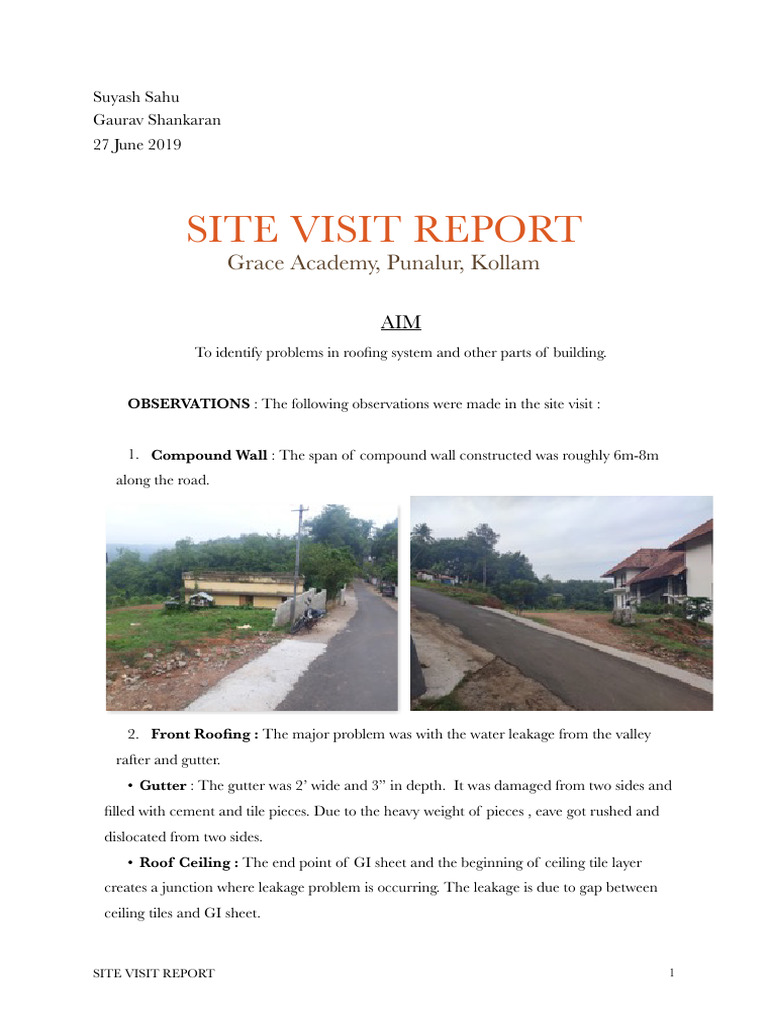 Architecture Site Visit Report | PDF