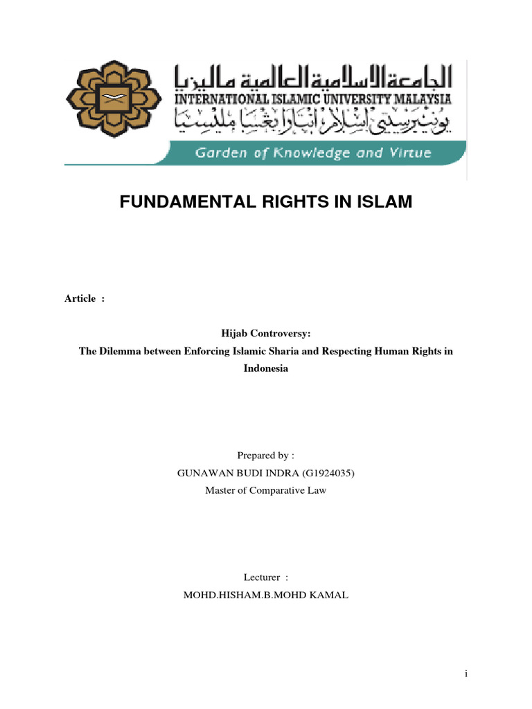 Hijab Controversy in The Right To Freedom of Religion and A Human ...