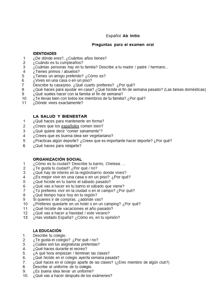 Preguntas para ab-initio | PDF