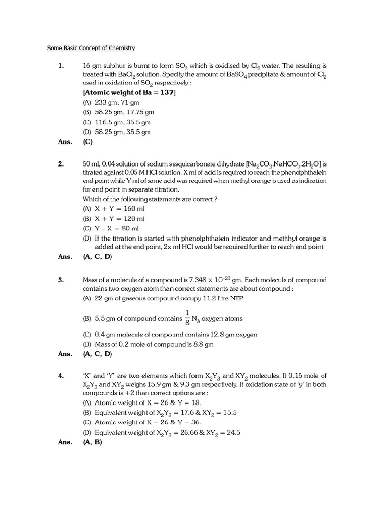 SRG Bank - Chemistry | PDF