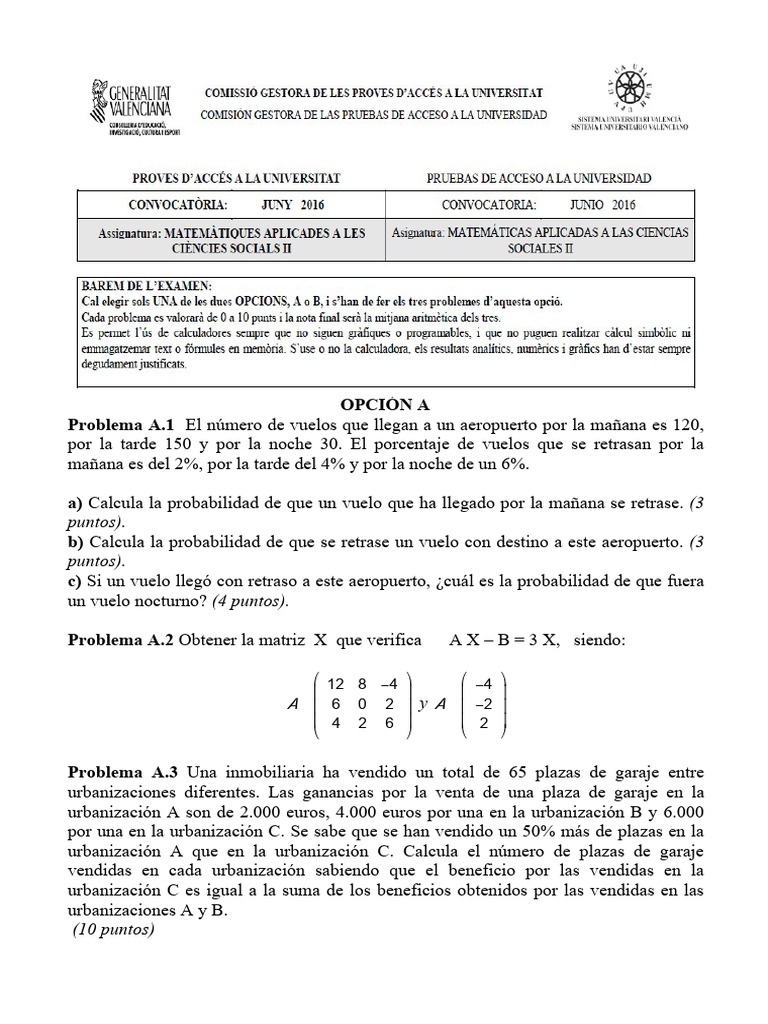 Ex Tema 1 5 BIS | PDF | Matriz (Matemáticas) | Matemáticas