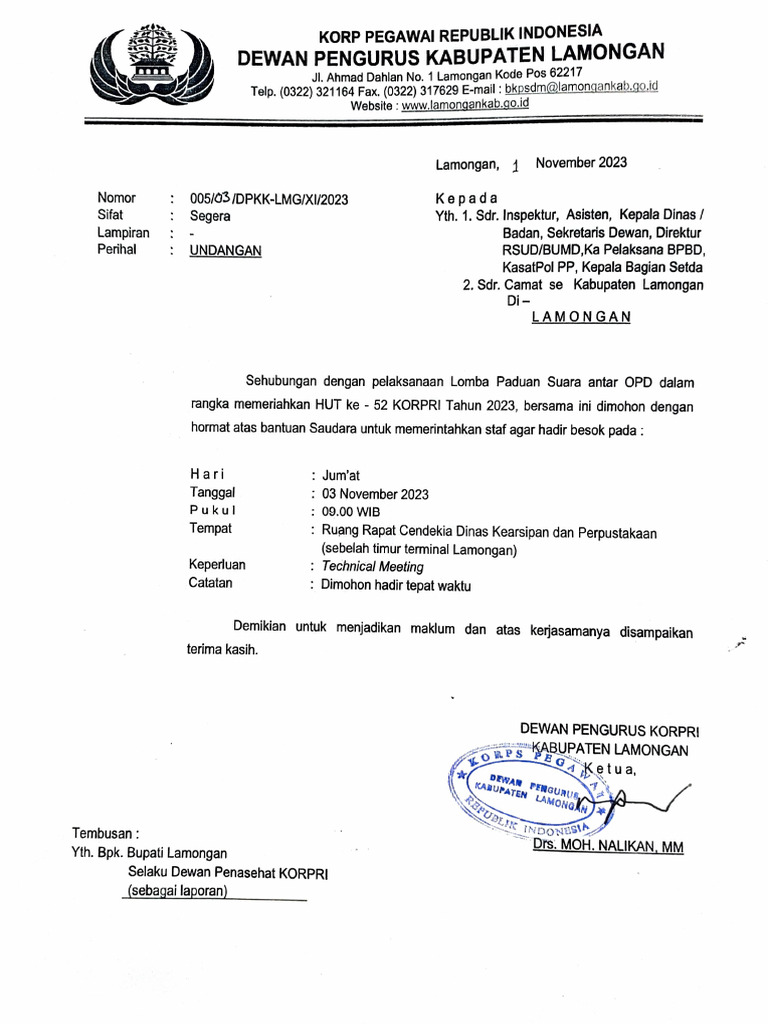 Undangan Korpri | PDF