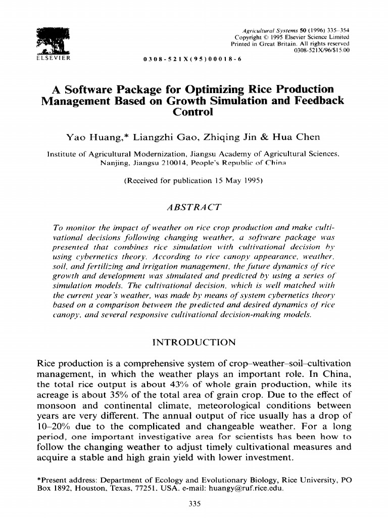 1 s2.0 0308521X9500018Z Main | PDF | Fertilizer | Soil