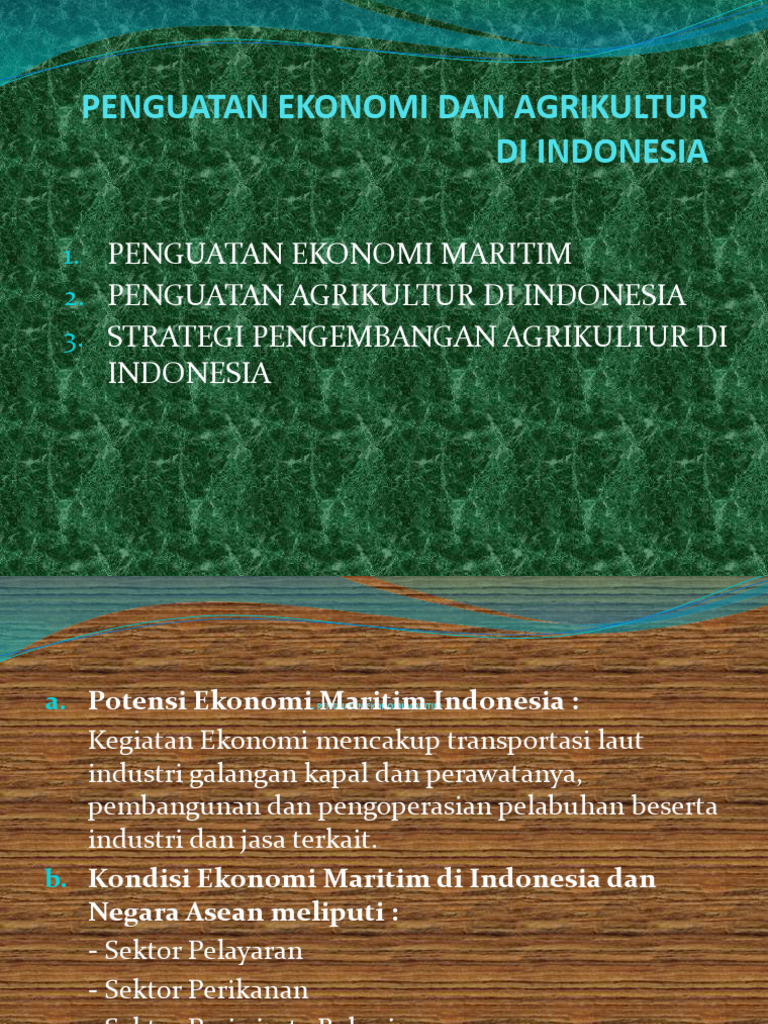 Penguatan Ekonomi Dan Agrikultur Di Indonesia | PDF | Teknologi & Rekayasa