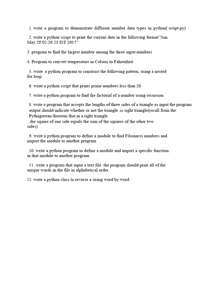 Python Questions Pdf