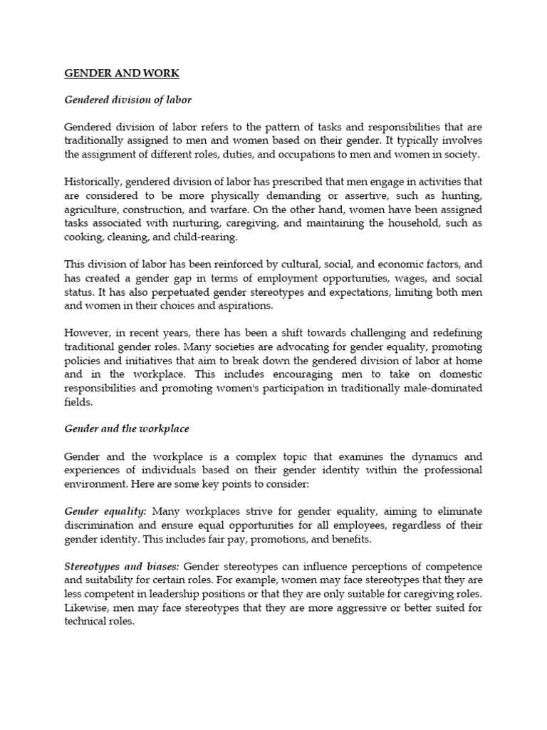 GenderSociety III | PDF | Gender Role | Sex Segregation