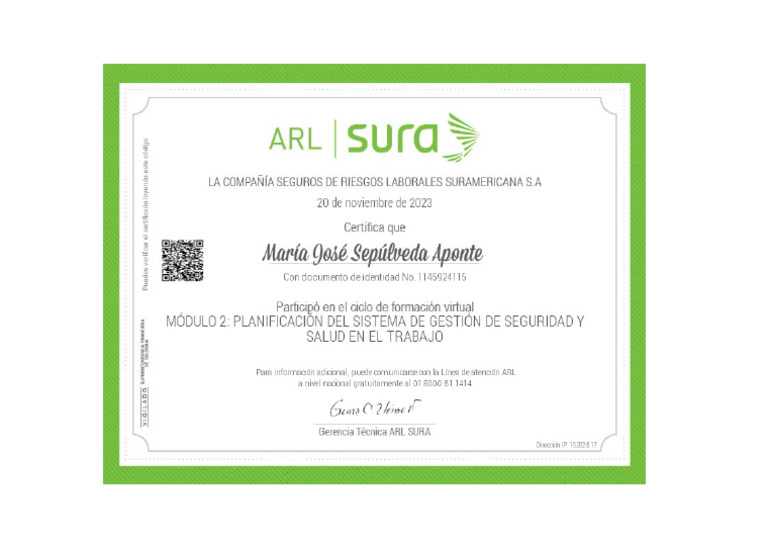 Certificado - Modulo-2 - Planificacion-Del-Sistema-De-Gestion-De-Seguridad-Y-Salud-En-El-Trabajo ...