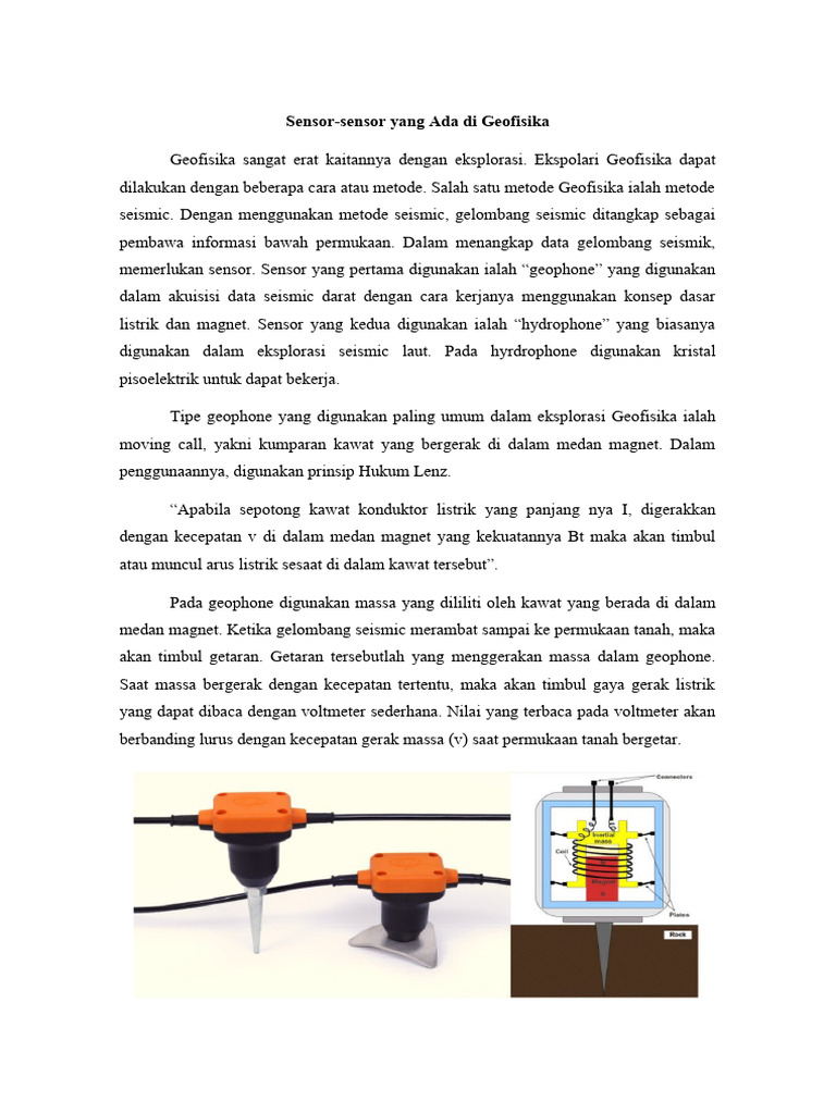 Senso-Sensor Yang Ada Di Geofisika | PDF | Ilmu Sosial | Sains & Matematika