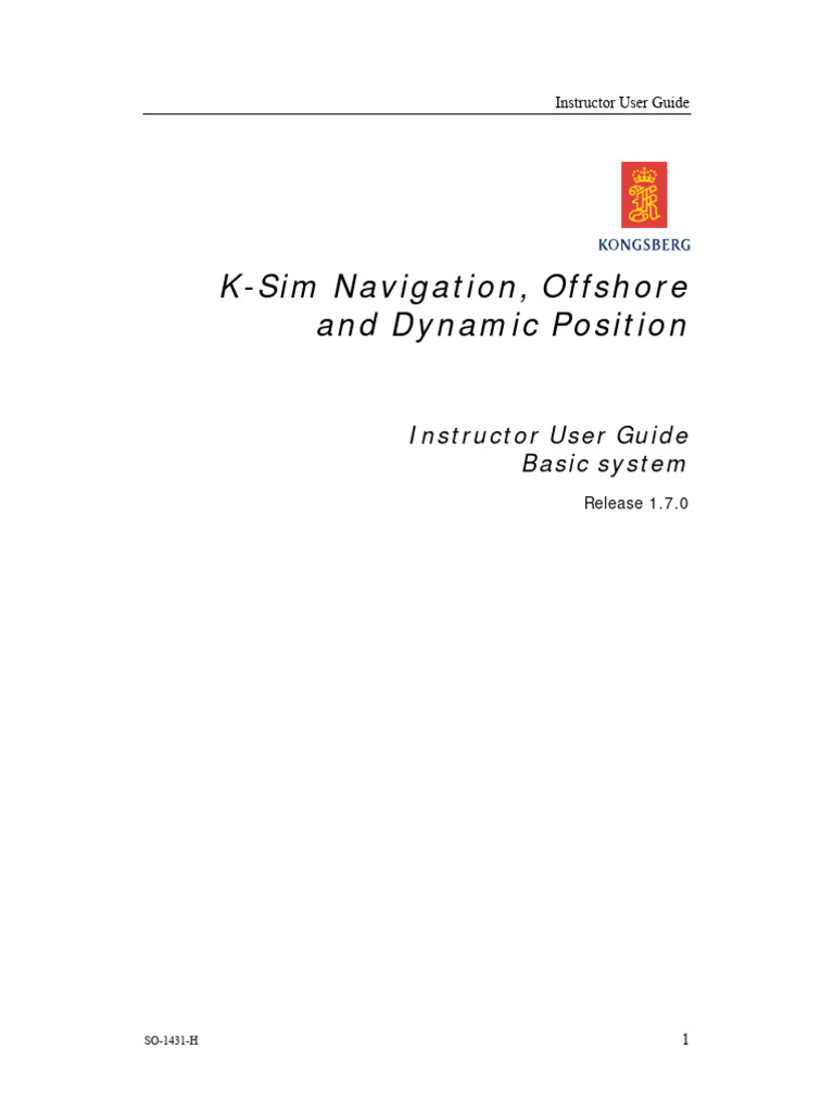 SO-1431-H Instructor User Guide K-Sim - Draft - Version | PDF | Window (Computing) | Simulation